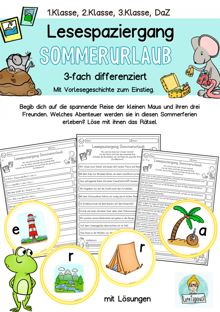 Lerntagebuch - Kostenlose Arbeitsblätter