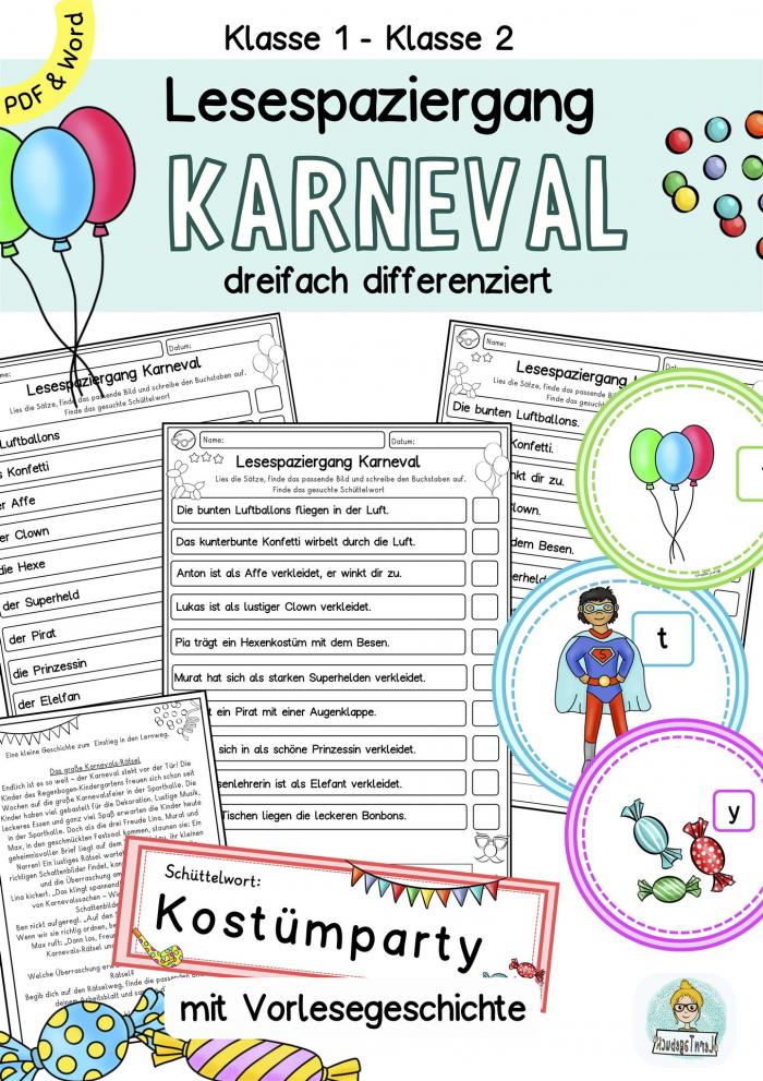 Lerntagebuch - Lesespaziergang Karneval und Fasching