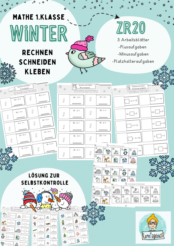 Lerntagebuch - Rechnen-Schneiden-Kleben ZR 20 Winter